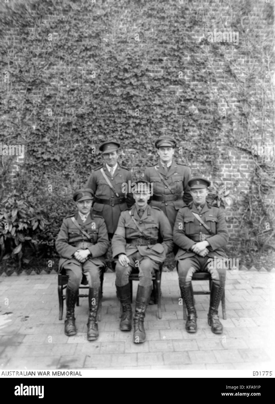 Group portrait of the officers of the 12th Brigade staff Stock Photo ...
