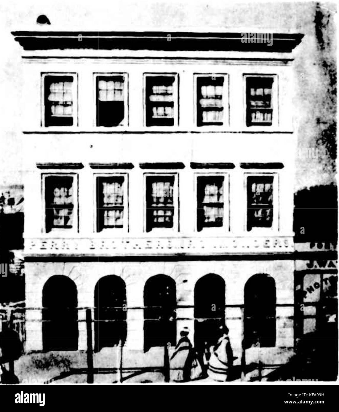 Original Perry Brothers store, Queen Street Brisbane, circa 1860 Stock ...