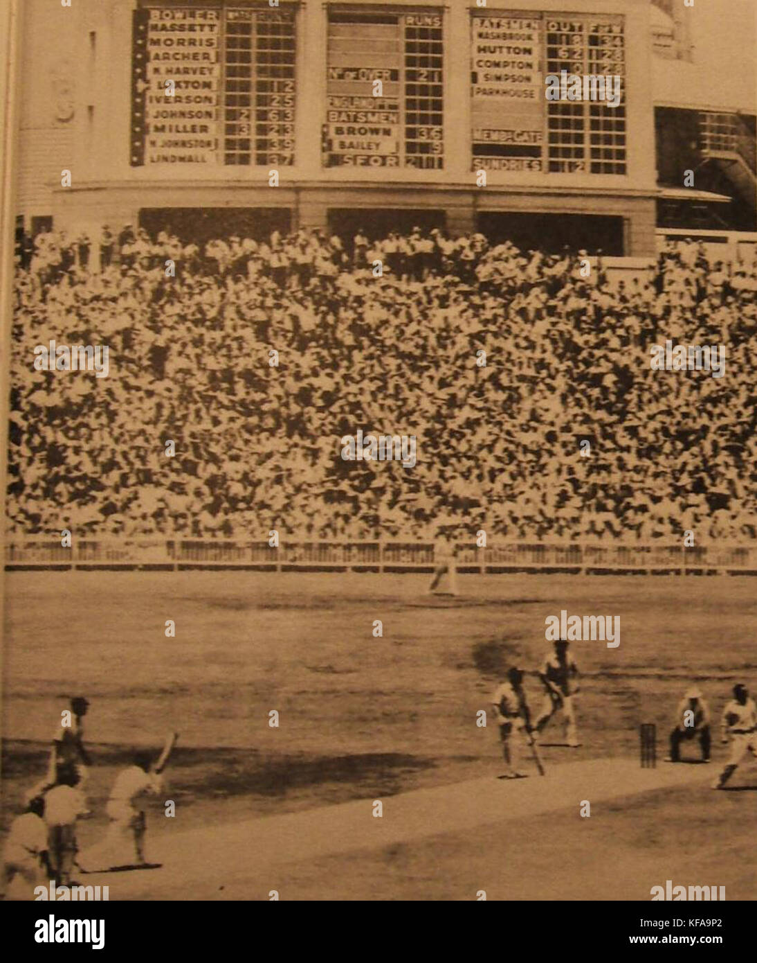 Scg scoreboard 1950 Stock Photo - Alamy