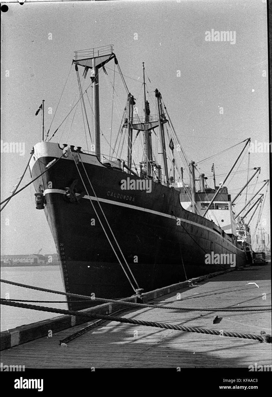 41371 Cargo ship Caloundra at Lee Wharf Stock Photo - Alamy