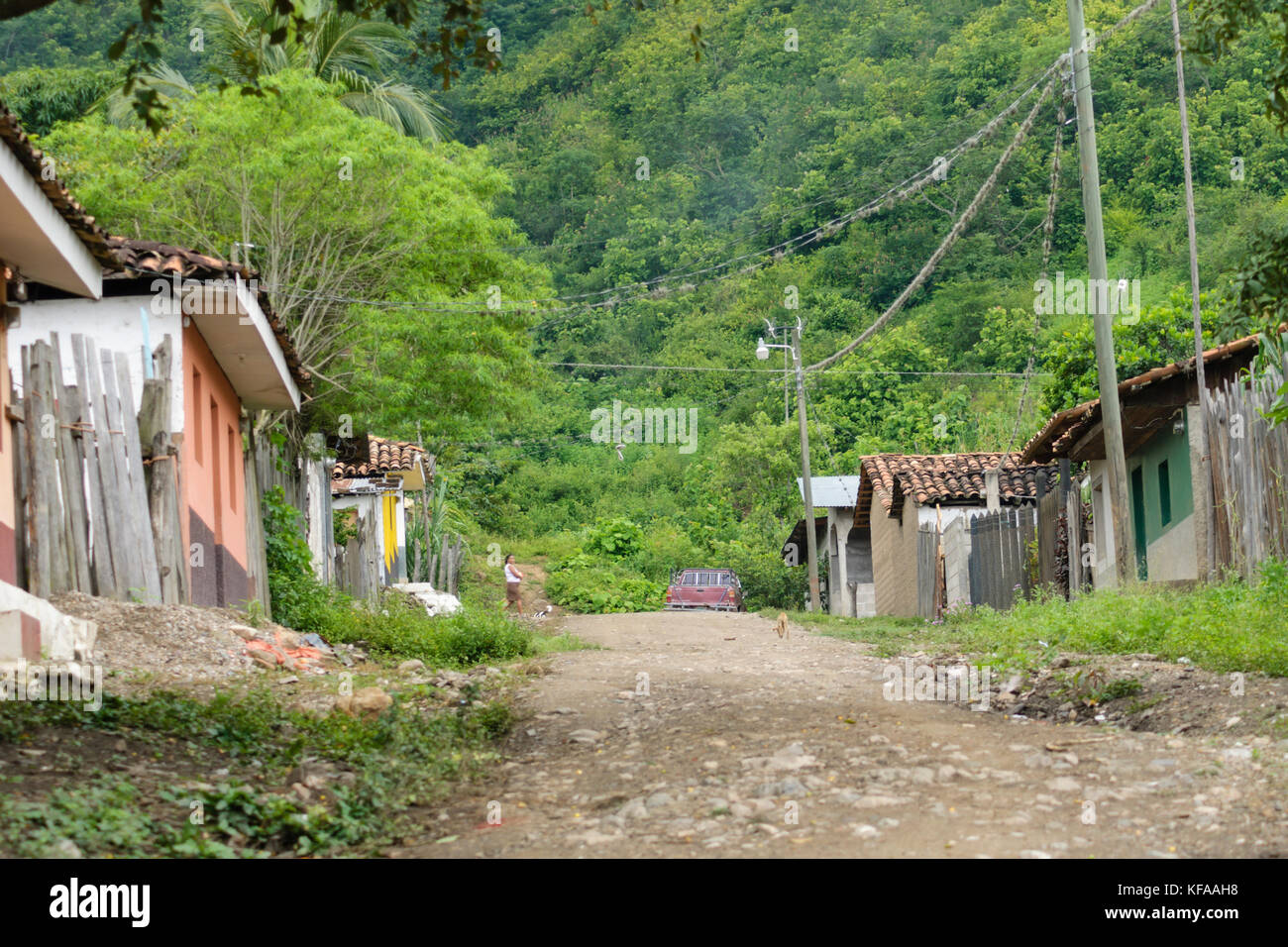 Honduras village lifestyle Stock Photo - Alamy