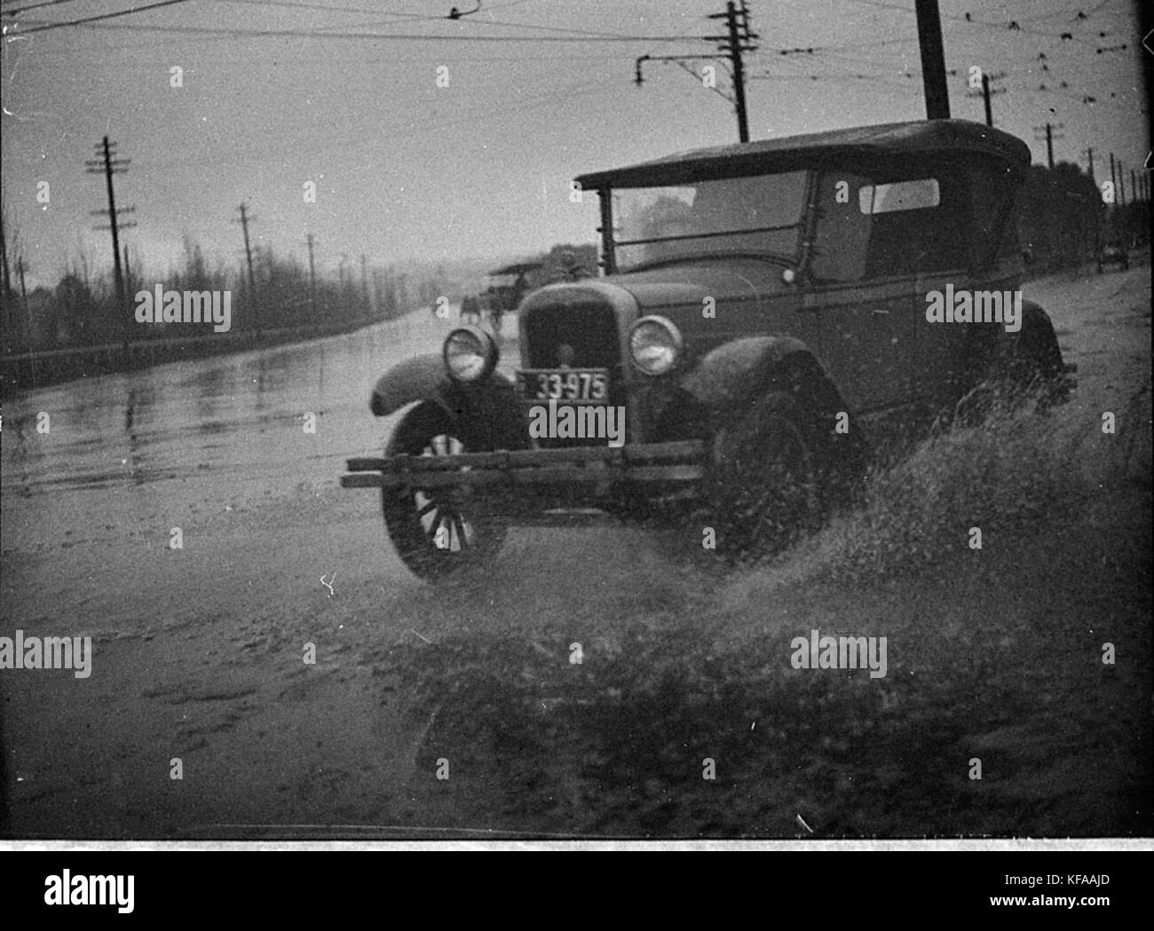Emergency car on street Black and White Stock Photos & Images - Alamy