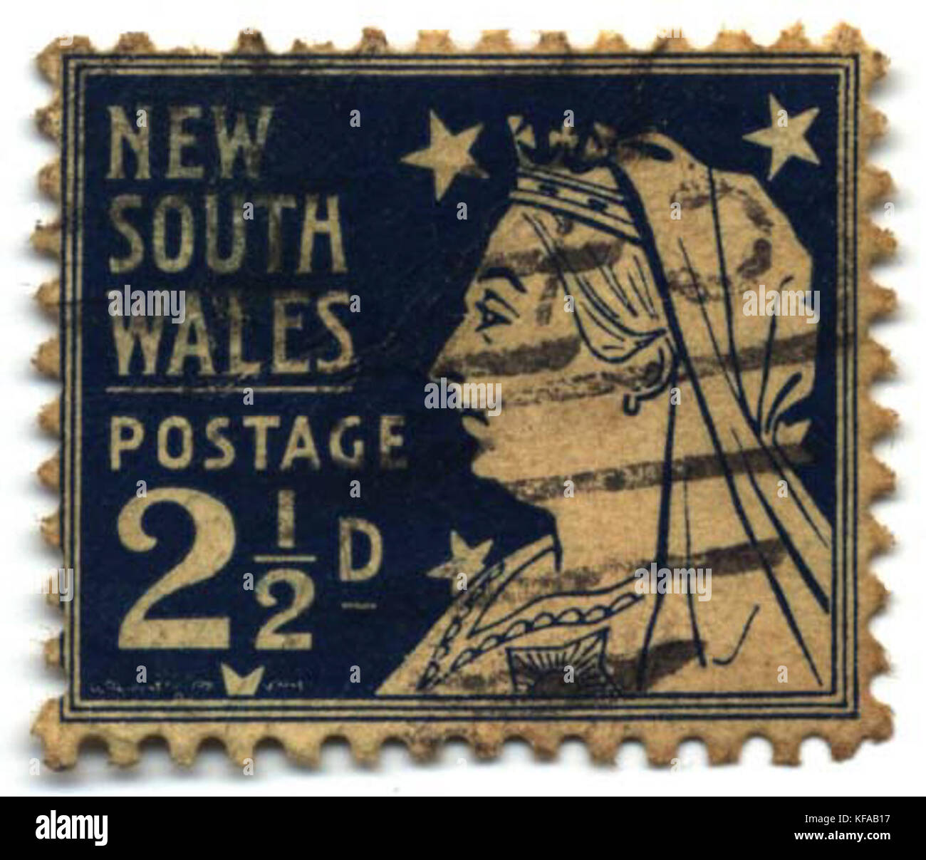 Stamp New South Wales 1897 2.5p Stock Photo - Alamy