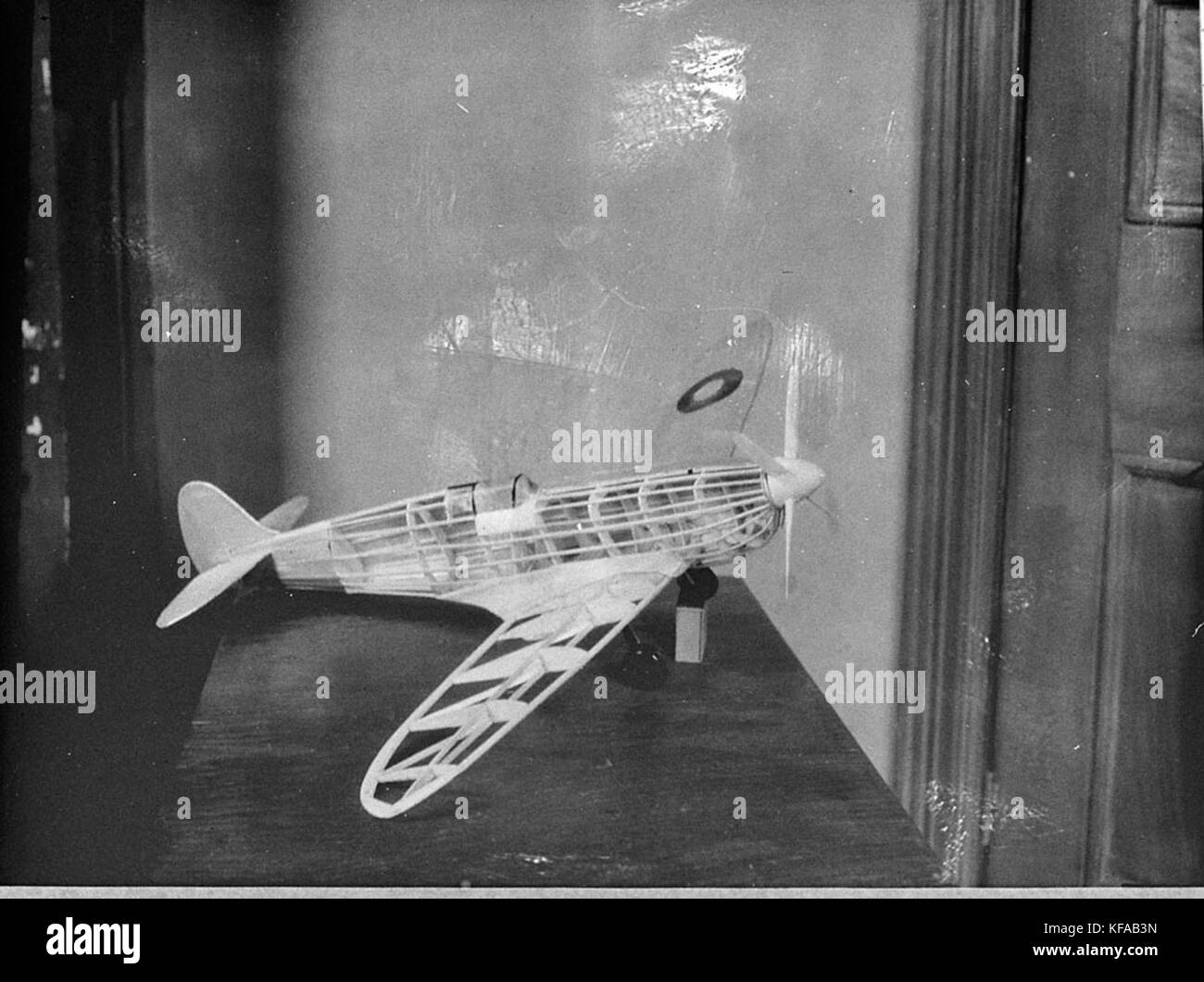 A model depiction of the iconic Spitfire aircraft, likely created by ...