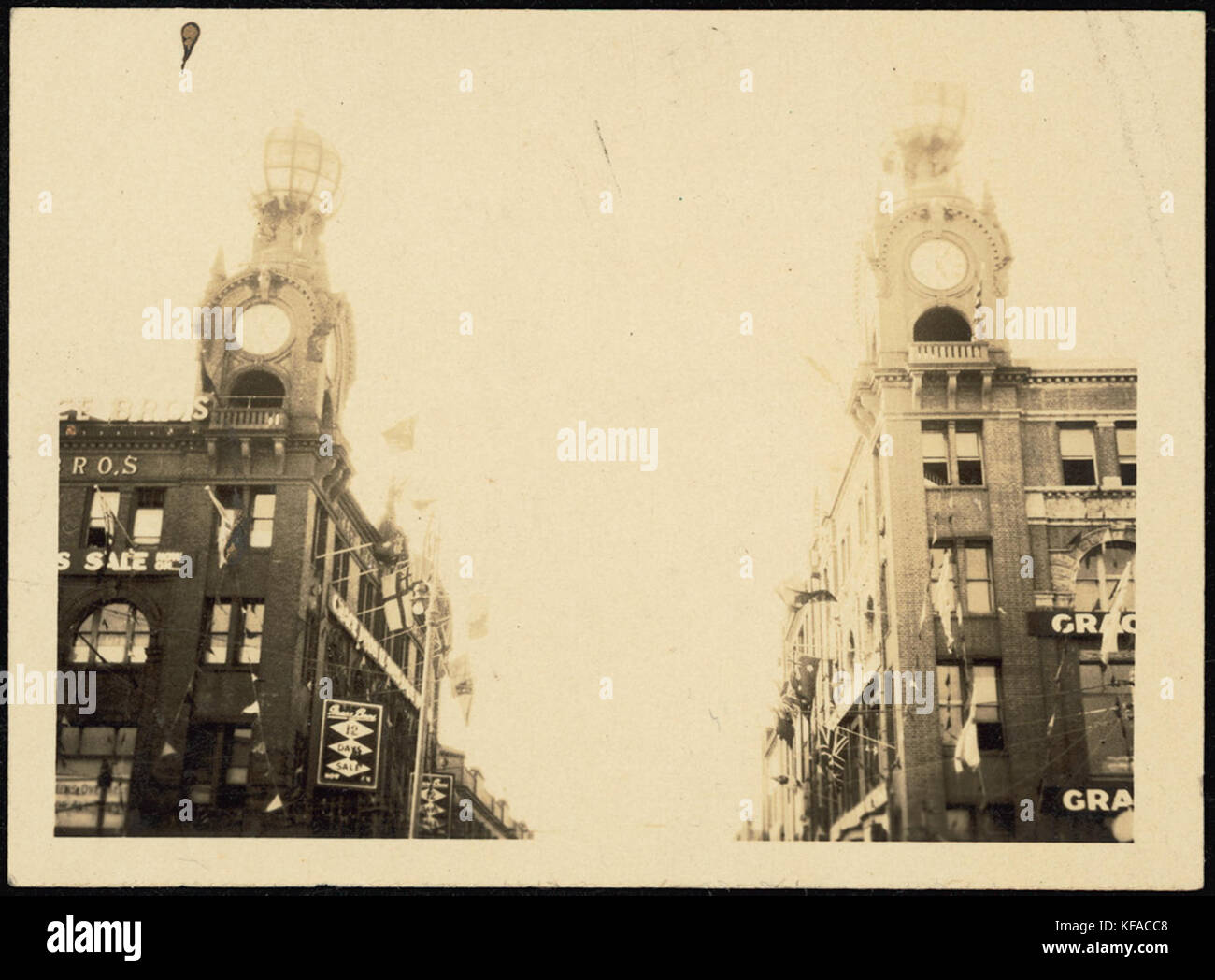 Advertising signs for Grace Bros 12 Days Sale, 1930 (2 Stock Photo - Alamy