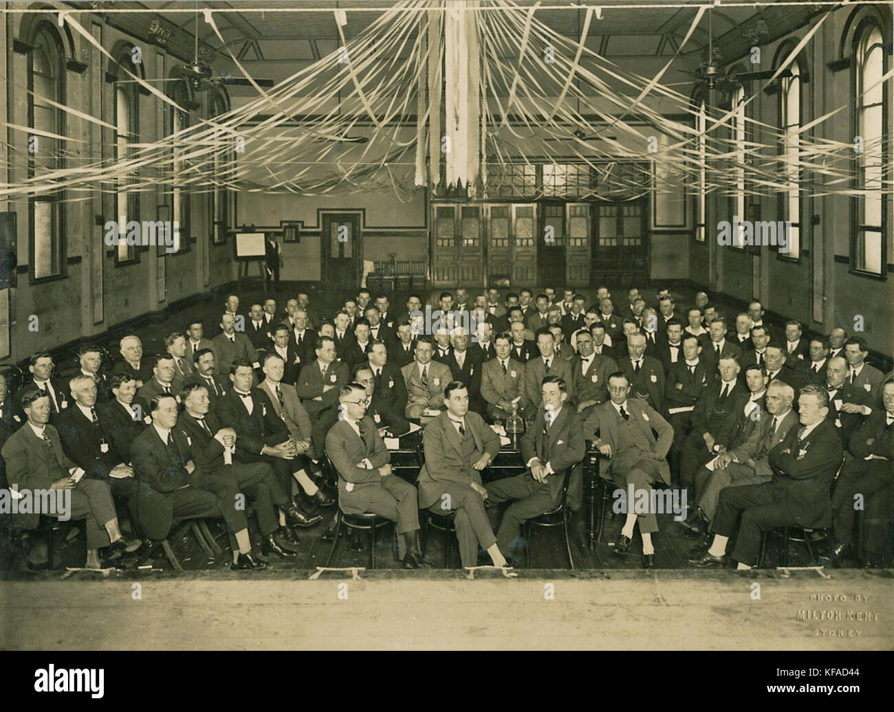 Large group of men at meeting, 1920 1929 (4361743870 Stock Photo - Alamy