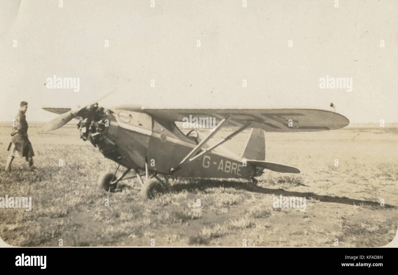 Arthur Butler and the Comper Swift aeroplane G ABRE in field, 1931 (4 ...