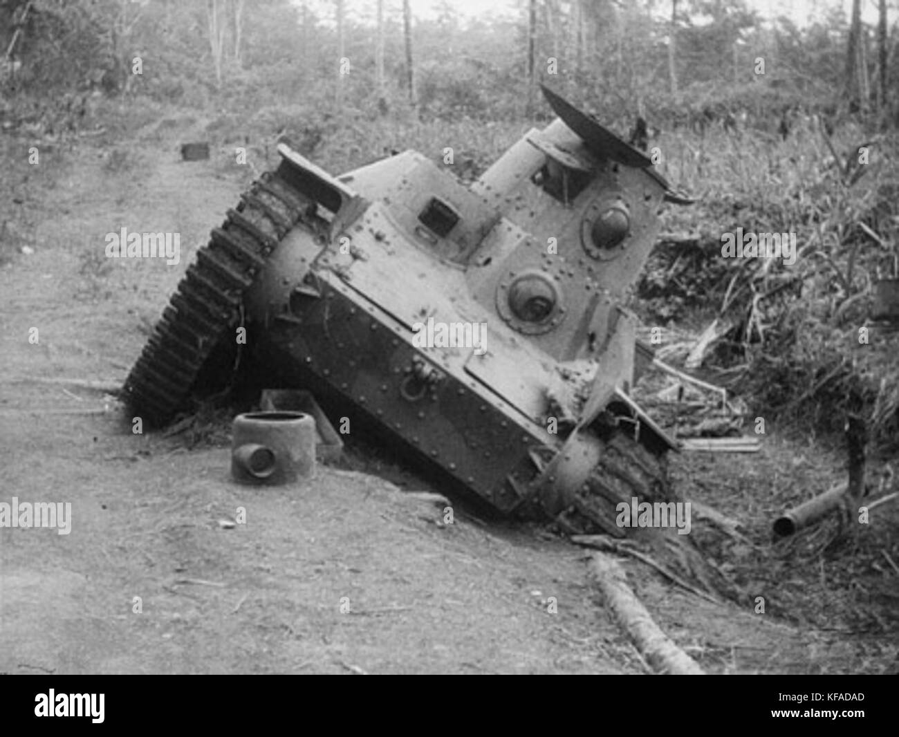 Japanese type 95 tank at Milne Bay Stock Photo - Alamy