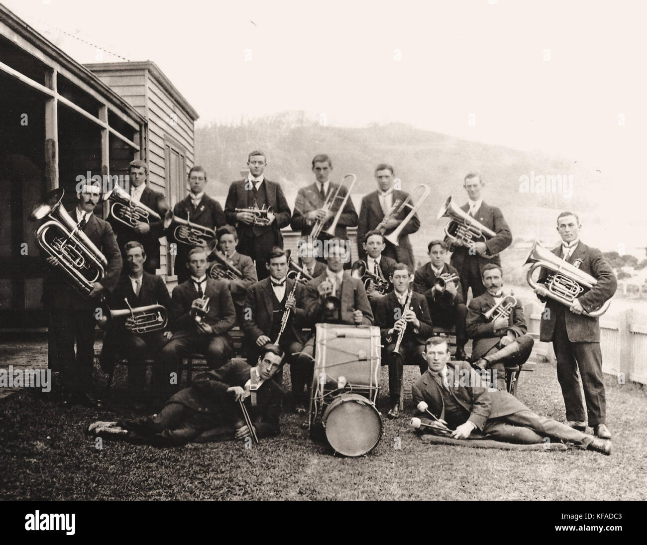 Australia Apollo Bay Brass Band, 1918 Stock Photo - Alamy
