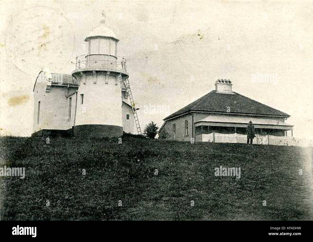 Ballina Lighthouse historic cropped Stock Photo - Alamy