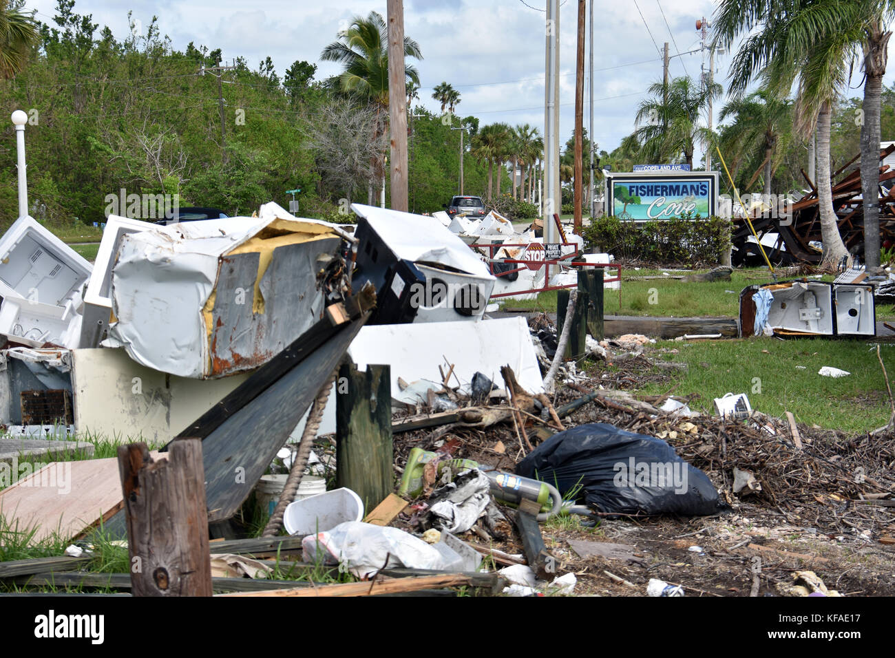 Debris and damage in the aftermath of Hurricane Irma October 18, 2017 ...