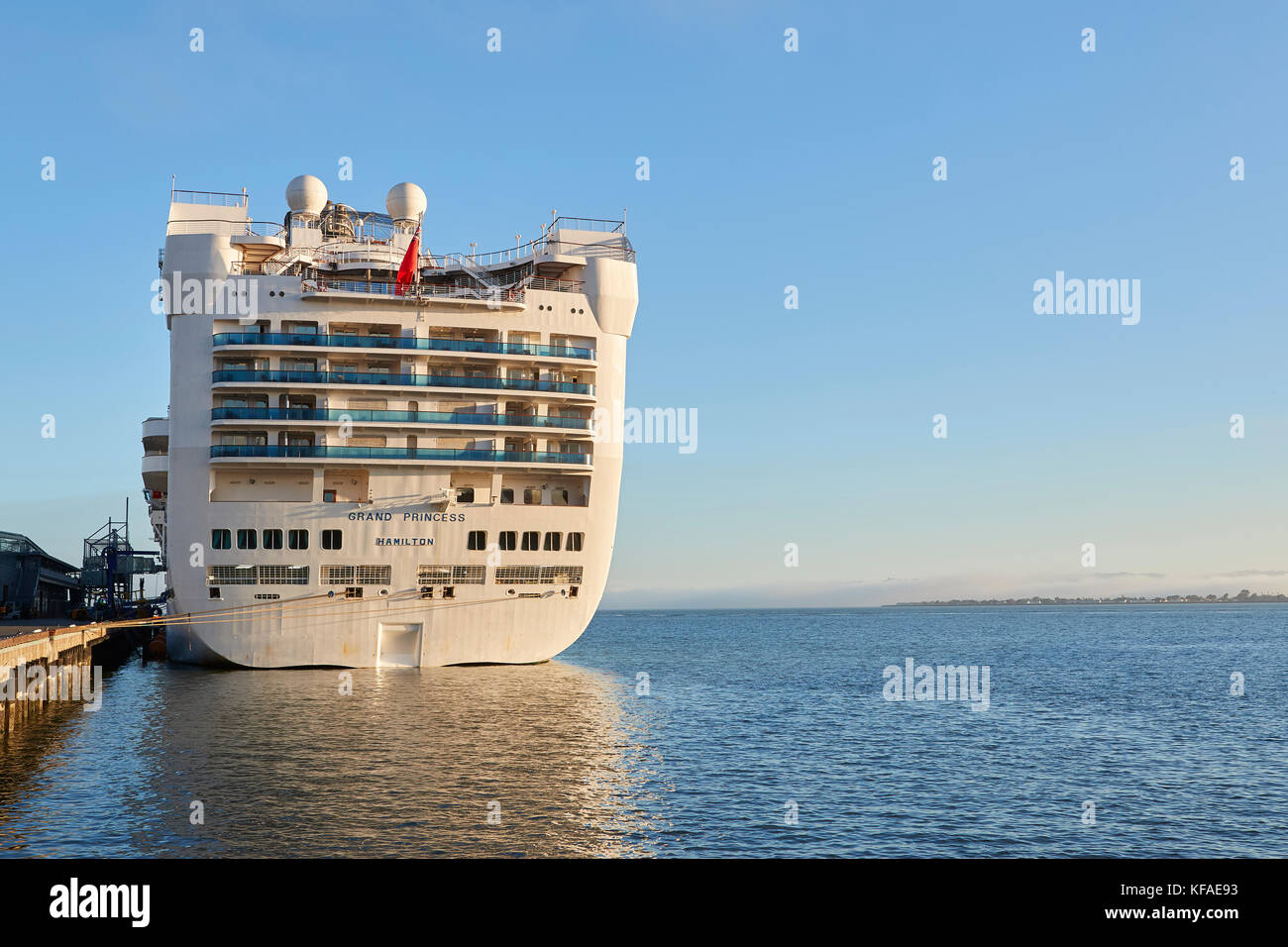 Stern View Of The GRAND PRINCESS Cruise Ship Berthed At The James R ...