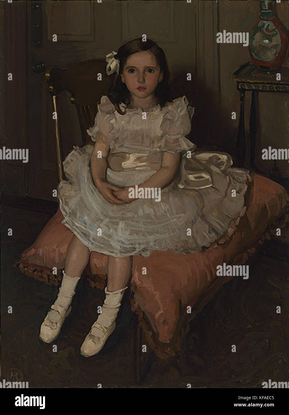 Hugh Ramsay Portrait of Nellie Patterson Stock Photo - Alamy