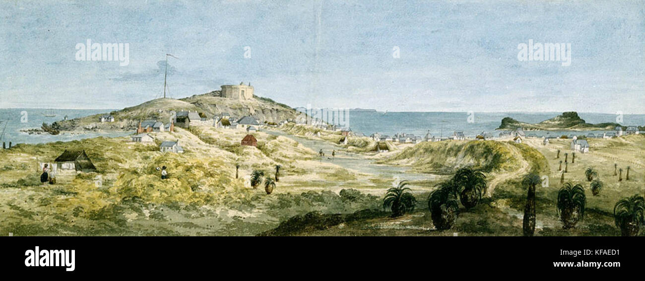 Jane Eliza Currie Panorama of the Swan River Settlement, 1831 Stock ...