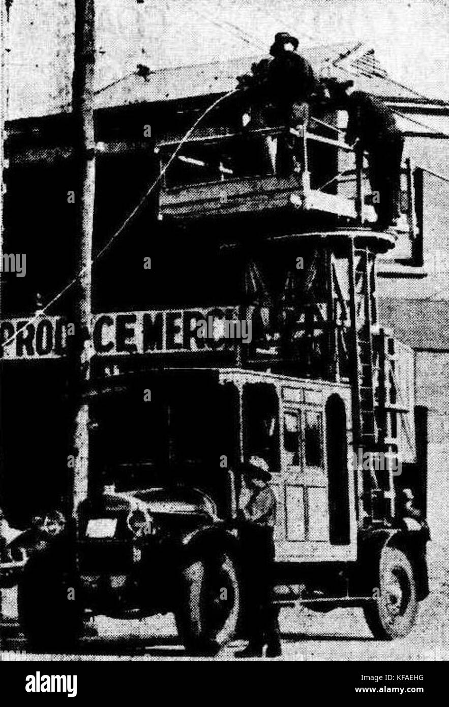 Perth trolleybus preparations 1933 Stock Photo - Alamy