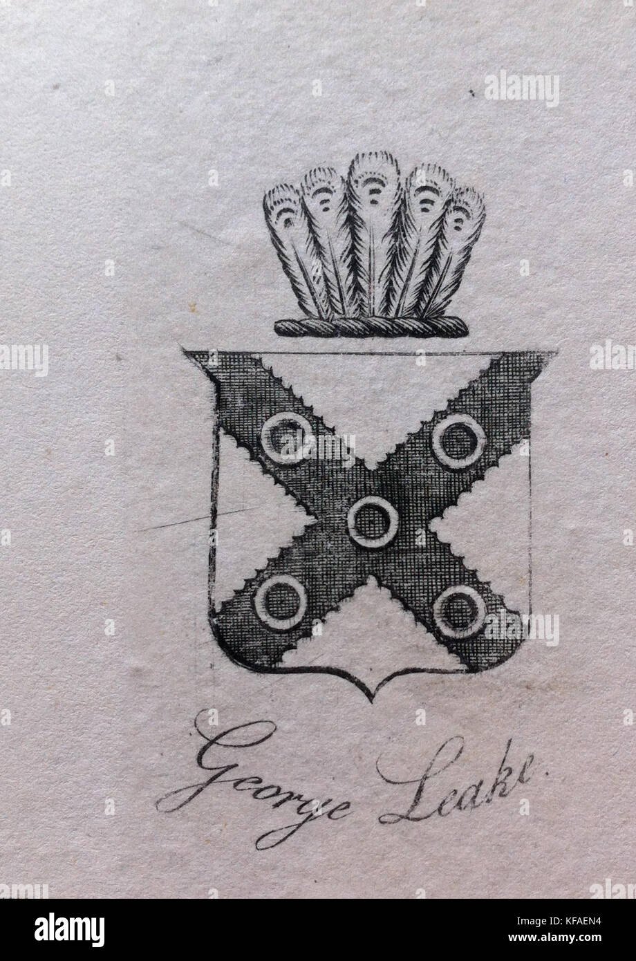 George Leake bookplate 09 Stock Photo - Alamy