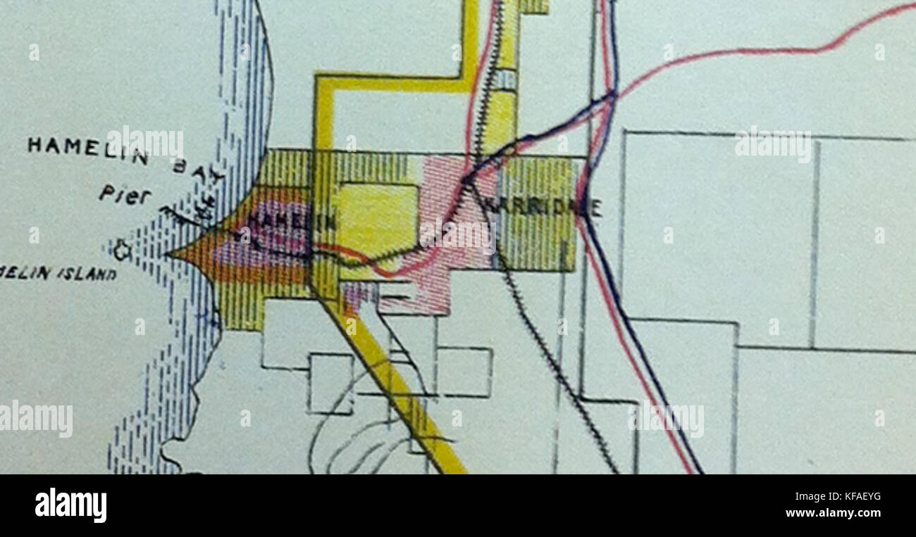 A map showing the geographical locations of Hamelin and Karridale, two ...