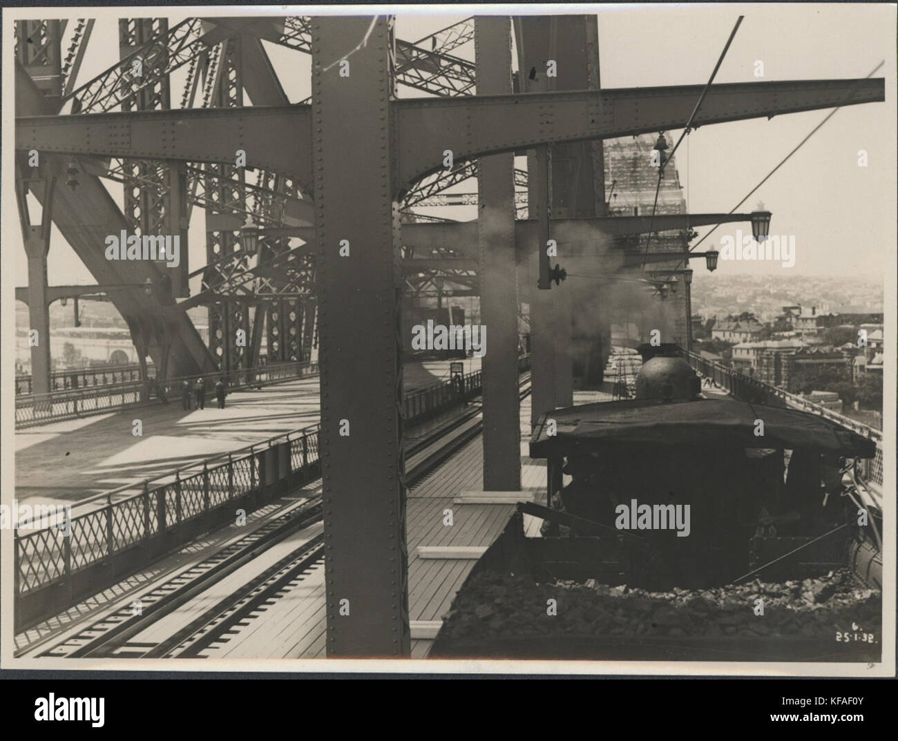 Carriageway electrical wiring on the Harbour Bridge, 1932 (8283744470 ...