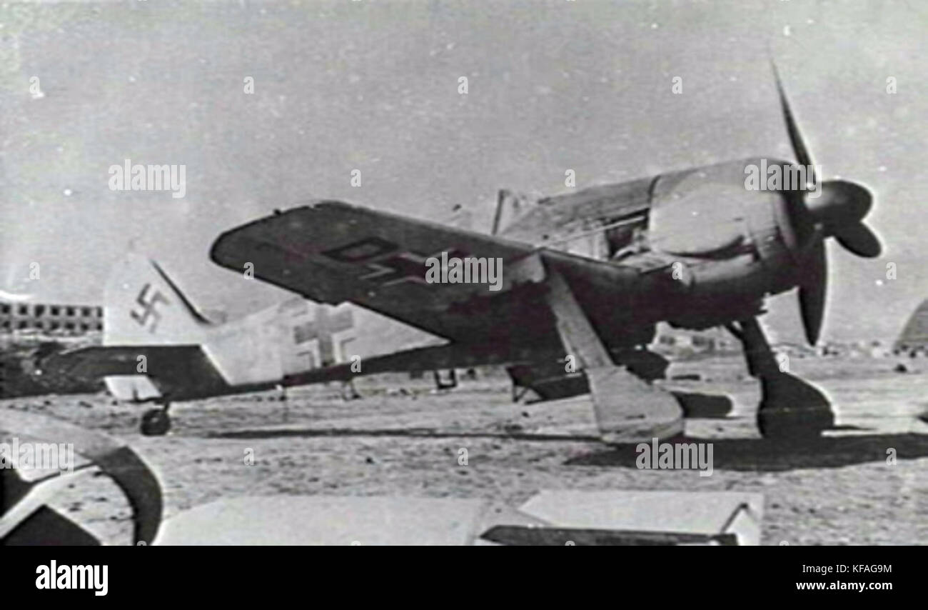 The Focke Wulf Fw 190F, a German aircraft from World War II, is shown ...