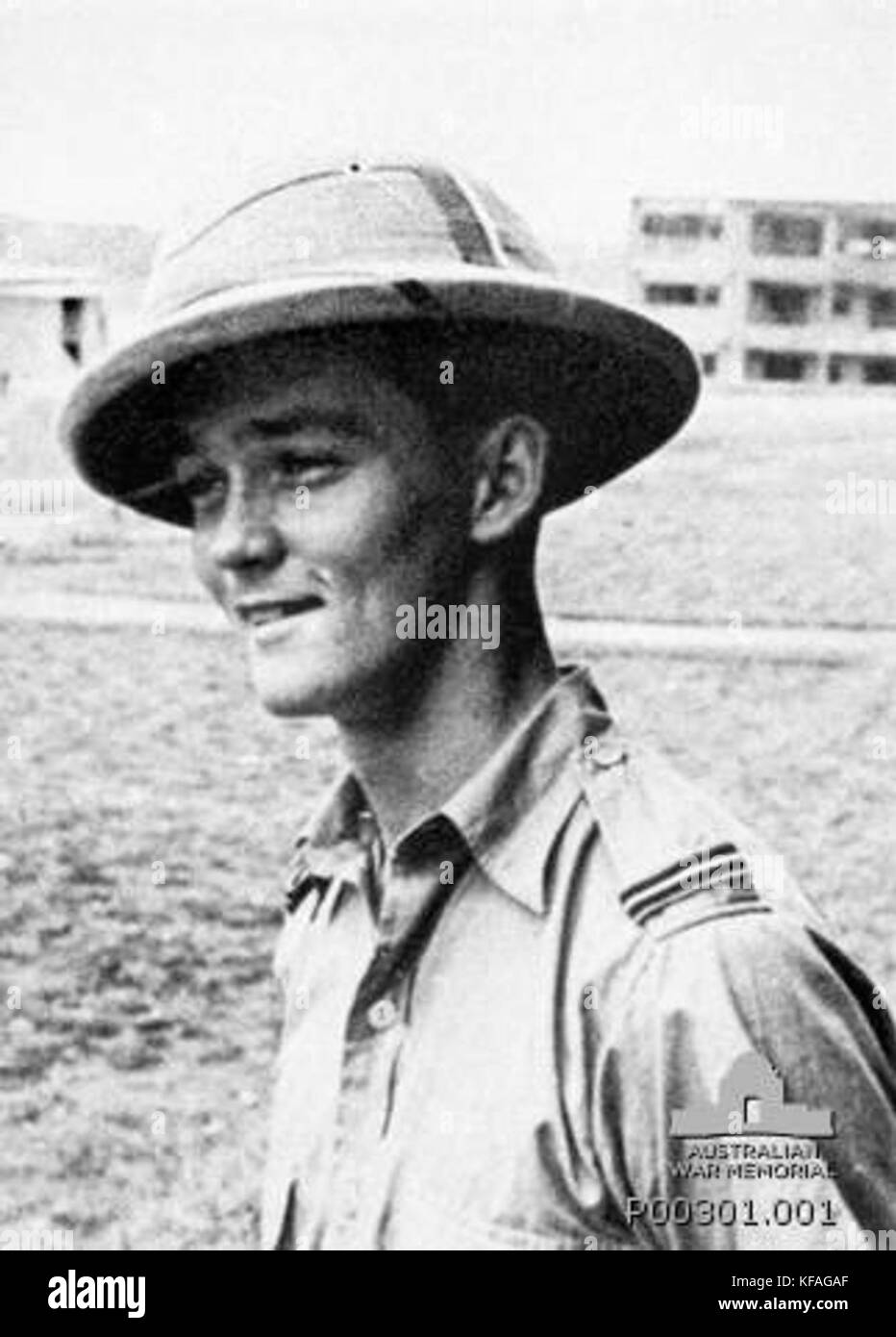 A photograph of Flying Officer Spurgeon of the 8th Squadron RAAF in ...