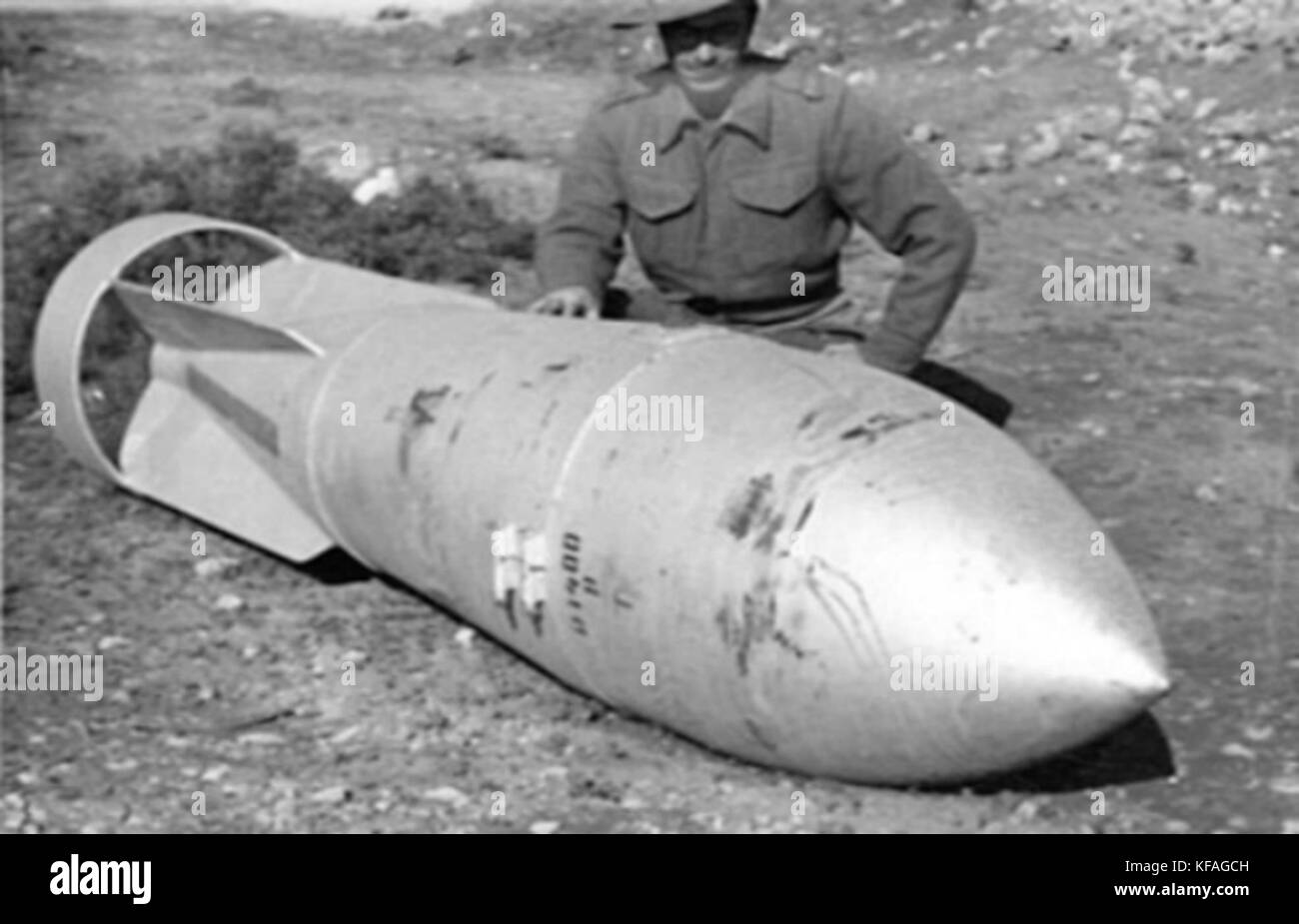 German SD 1400 bomb at Derna 1941 Stock Photo - Alamy