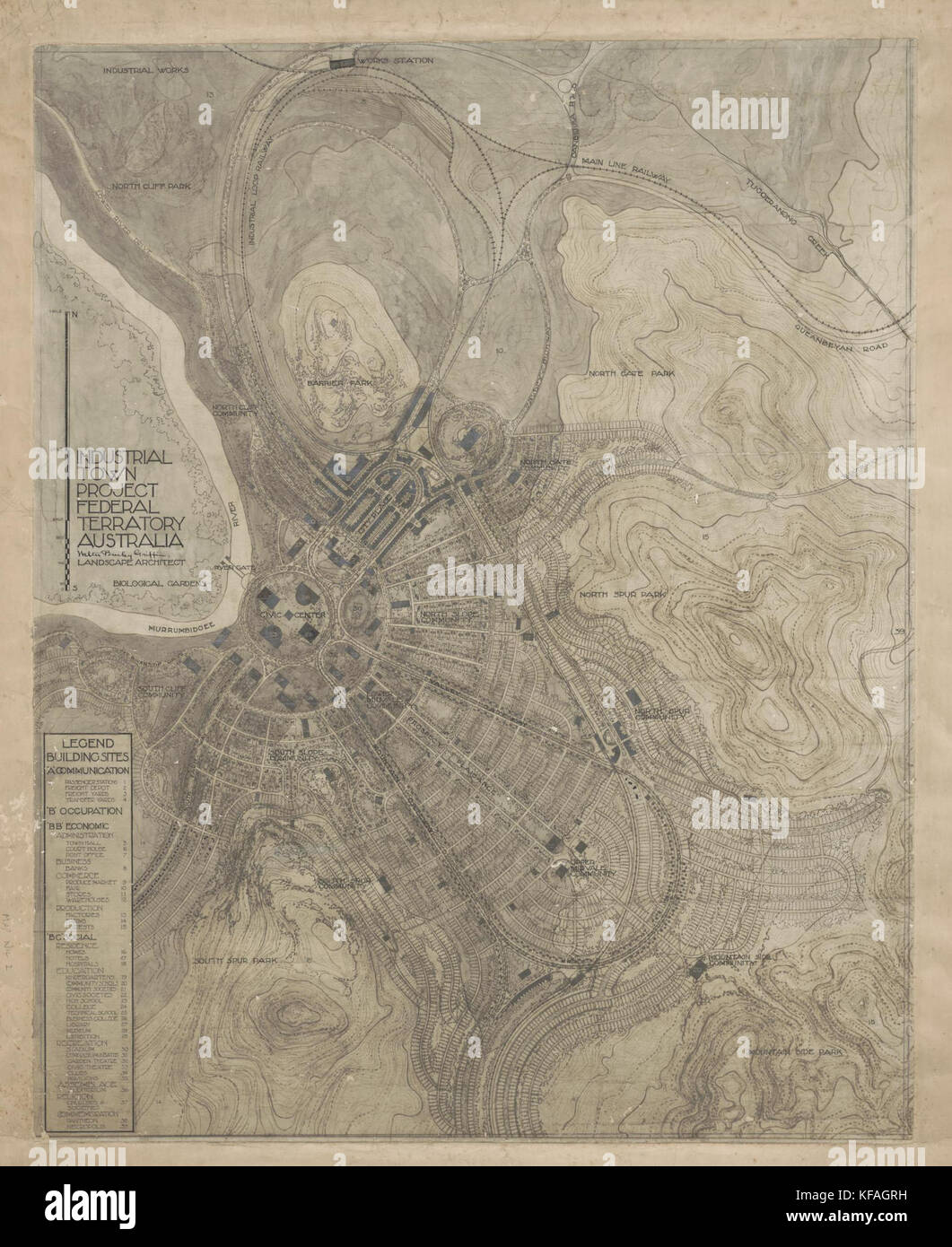 Industrial Town 1917 MAP 2 Stock Photo - Alamy