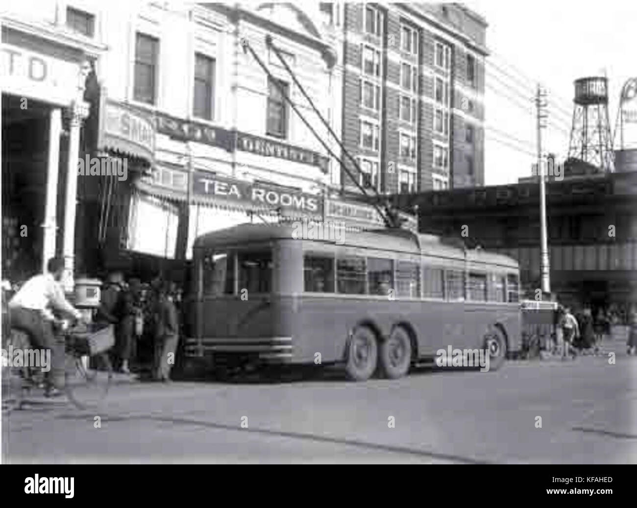 Perth trolleybus number 2 1933 Stock Photo - Alamy