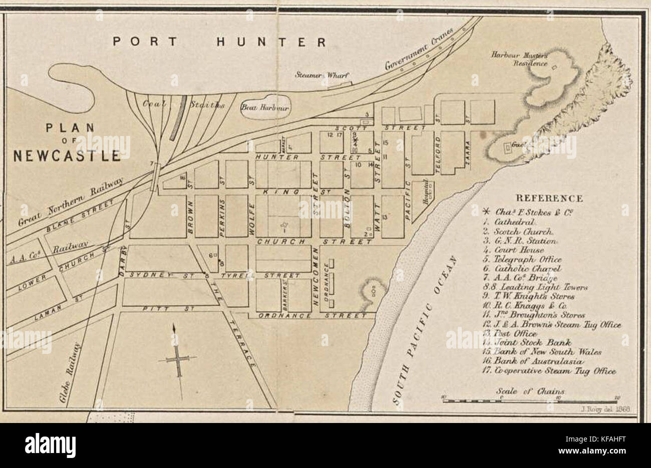 Port Hunter 1868 Stock Photo - Alamy