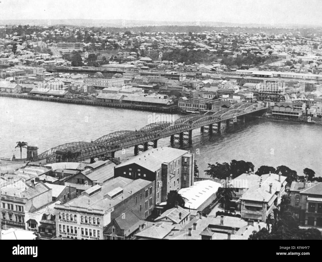 The Victoria Bridge, photographed around 1933, showcasing its design ...