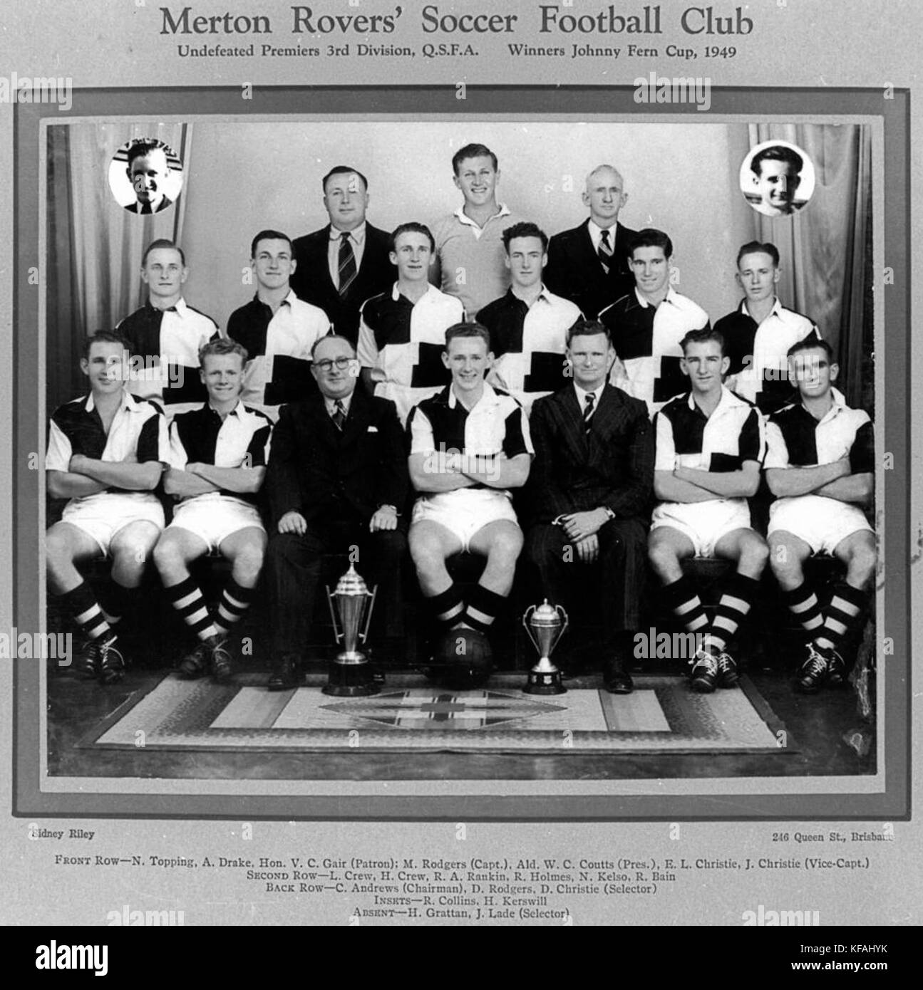 1 117696 Merton Rovers' Soccer Football Club, 1949 Stock Photo - Alamy