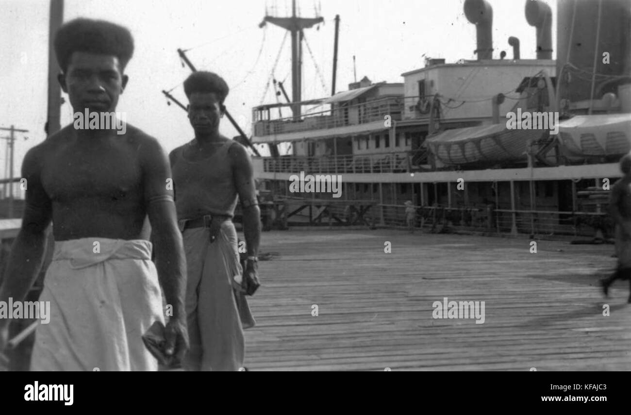 1 123341 Unloading the ship, Mintora at Port Moresby, 1946 Stock Photo ...