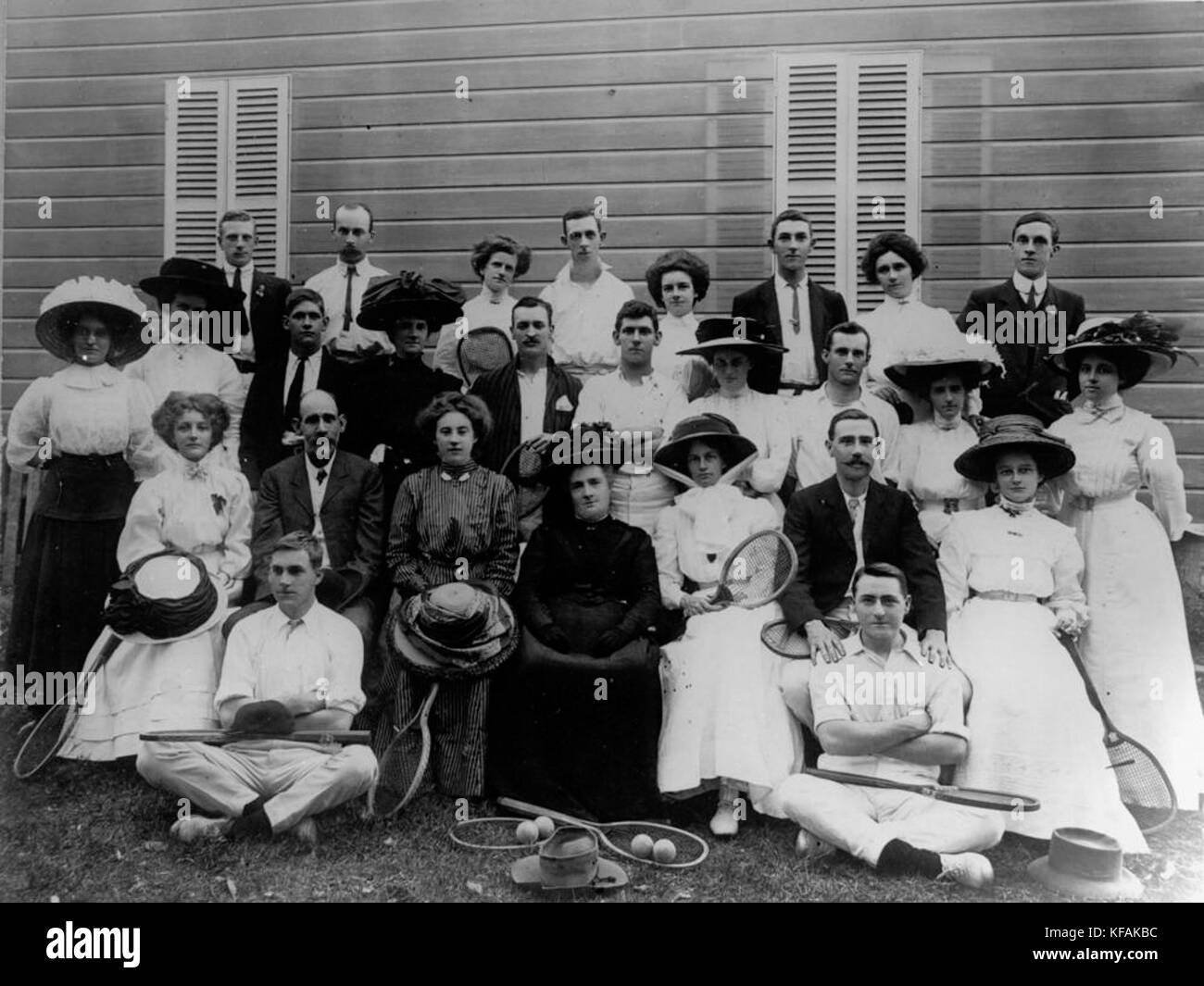This group portrait from Clayfield, Brisbane, taken between 1900 and ...