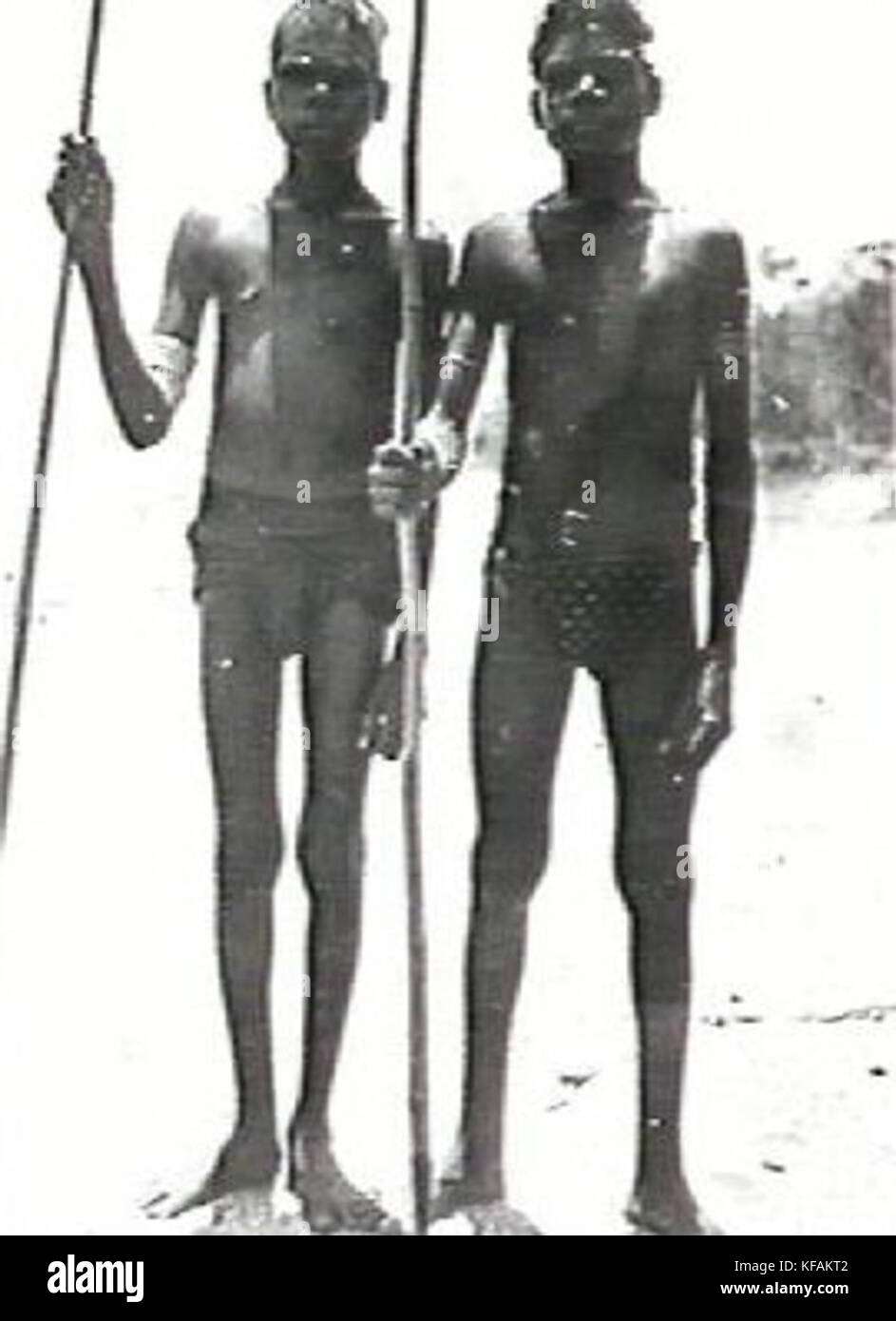 Aboriginal boys with sticks NTL 29248 Stock Photo - Alamy
