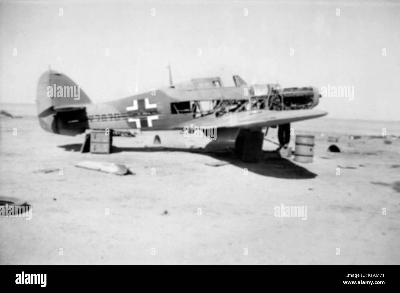 The image depicts the recapture of a captured Hurricane aircraft at ...