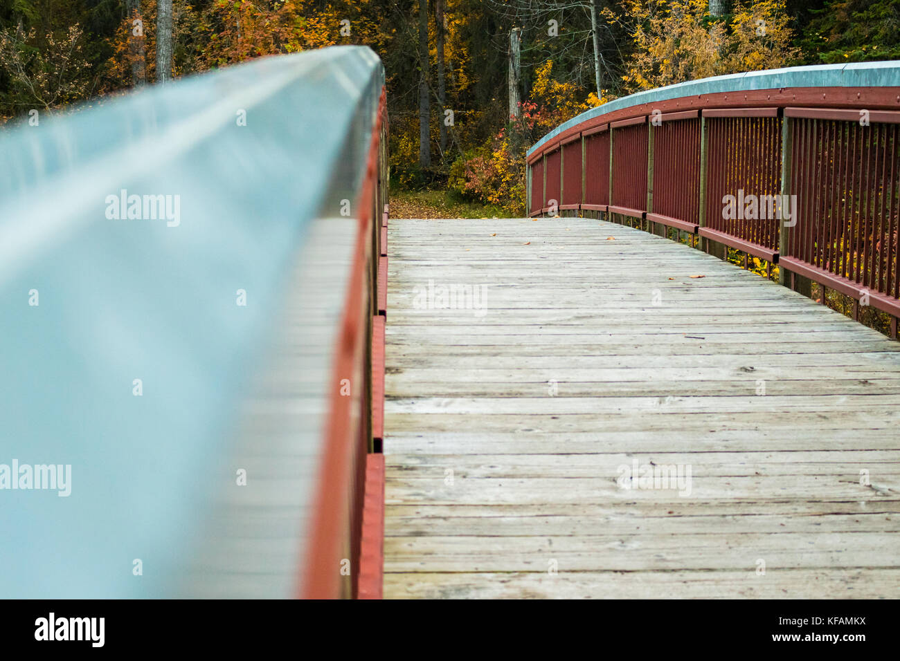 Autumn Foot Bridge Stock Photo - Alamy