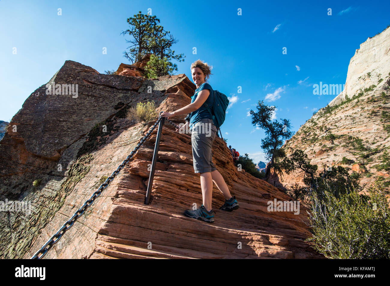 Angel´s landing, Zion National Park, Utah, USA Stock Photo - Alamy