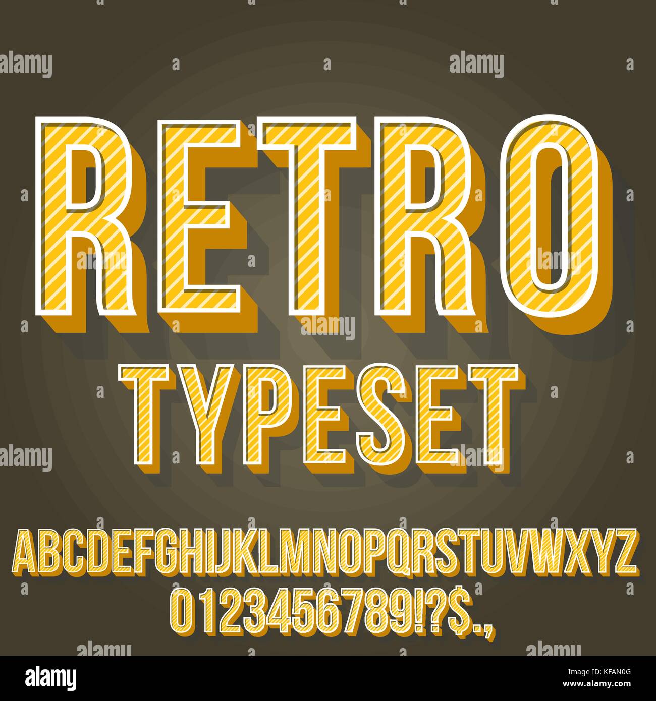 Retro Vintage Font Stock Vector Image & Art - Alamy