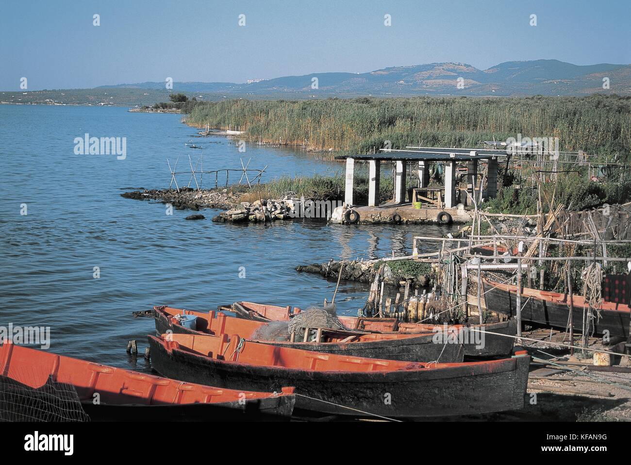 Italy, Apulia Region, Gargano National Park, Cagnano, Varano, Lake ...