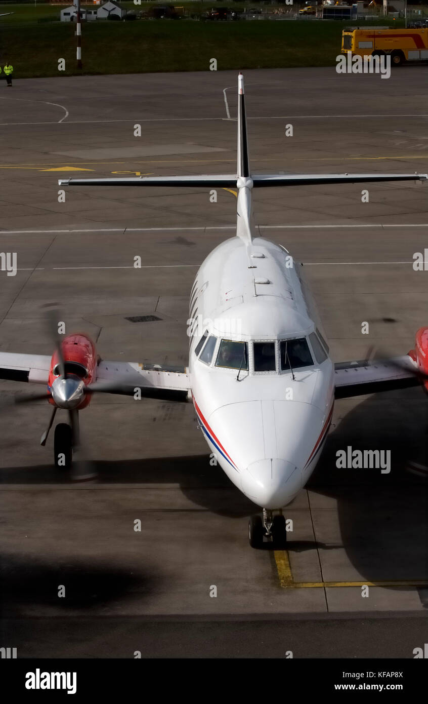 an Eastern Airways BAE Jetstream 32 taxiing on the apron Stock Photo ...