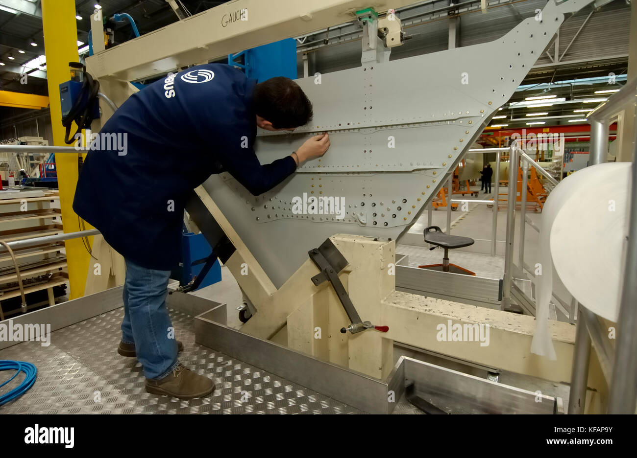 Airbus forward fuselage production in the Meaulte Airbus Factory in ...