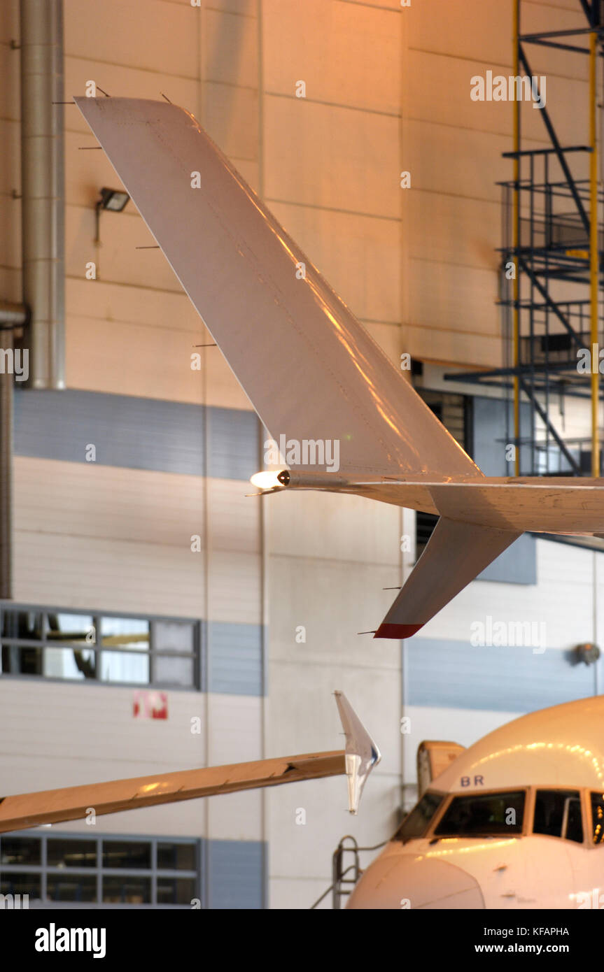 winglets of a McDonnell Douglas MD-11 and an Airbus A321-200 with ...