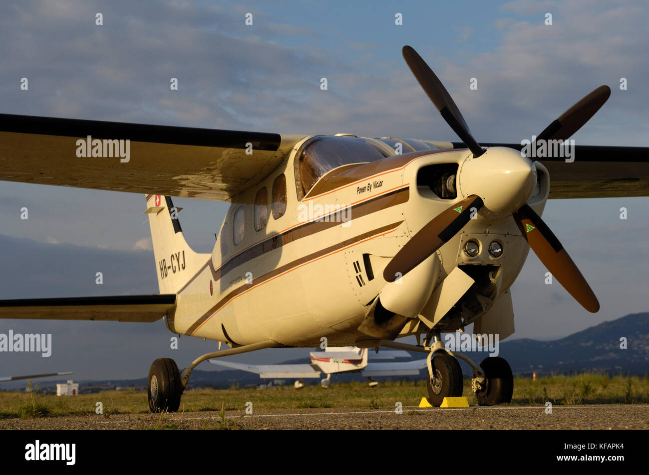 a Cessna 210 P210R Pressurised Centurion with a Robin DR-400-180 Regent ...