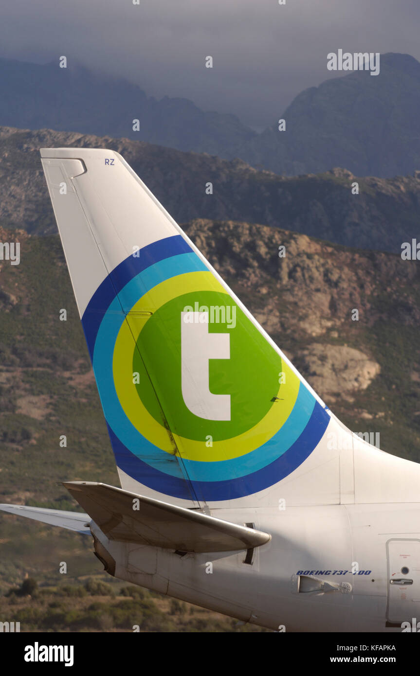 tail of a Transavia Airlines Boeing 737-700 Stock Photo - Alamy
