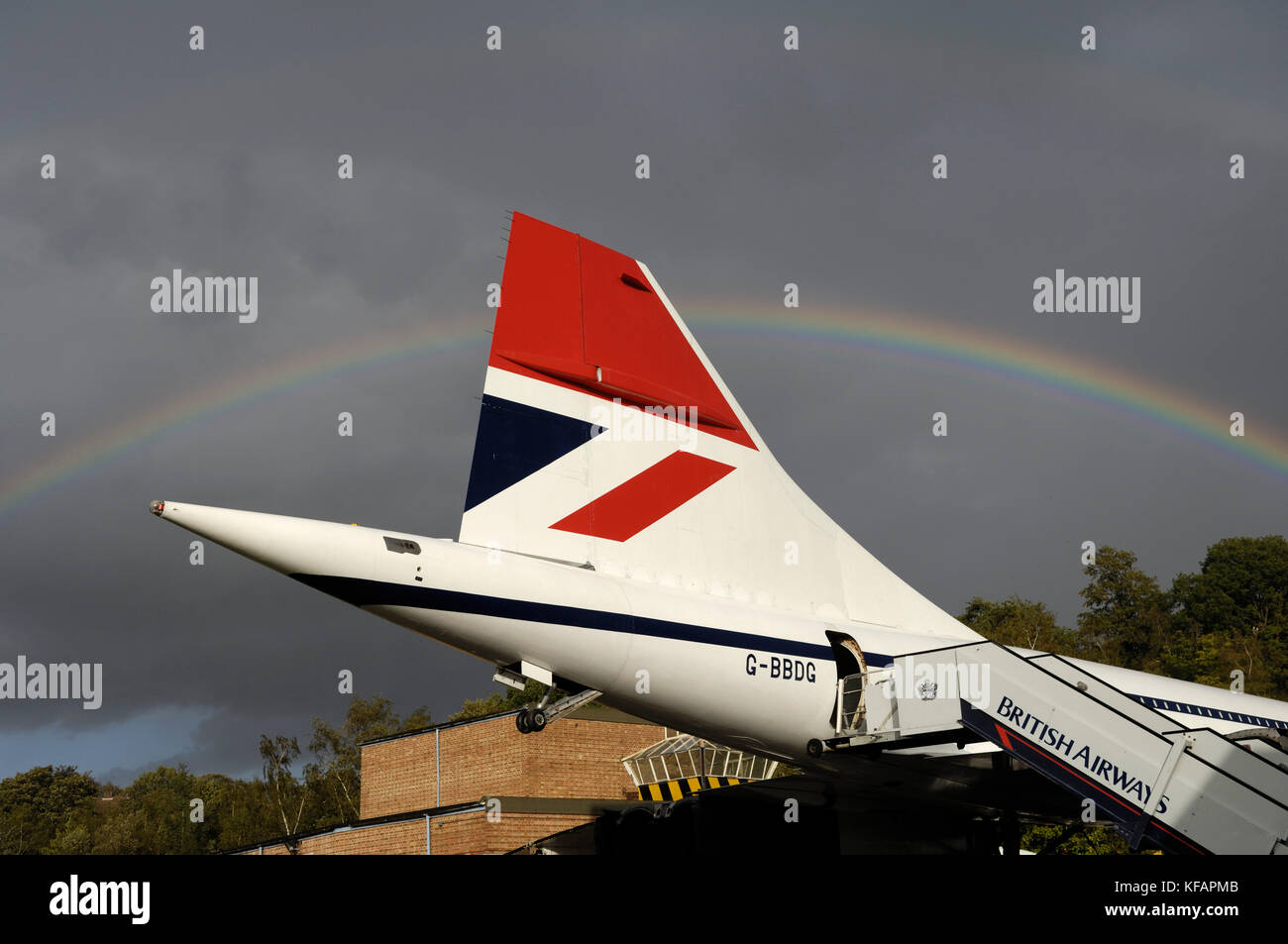 tail of a British Airways Aerospatiale BAC Concorde Stock Photo - Alamy