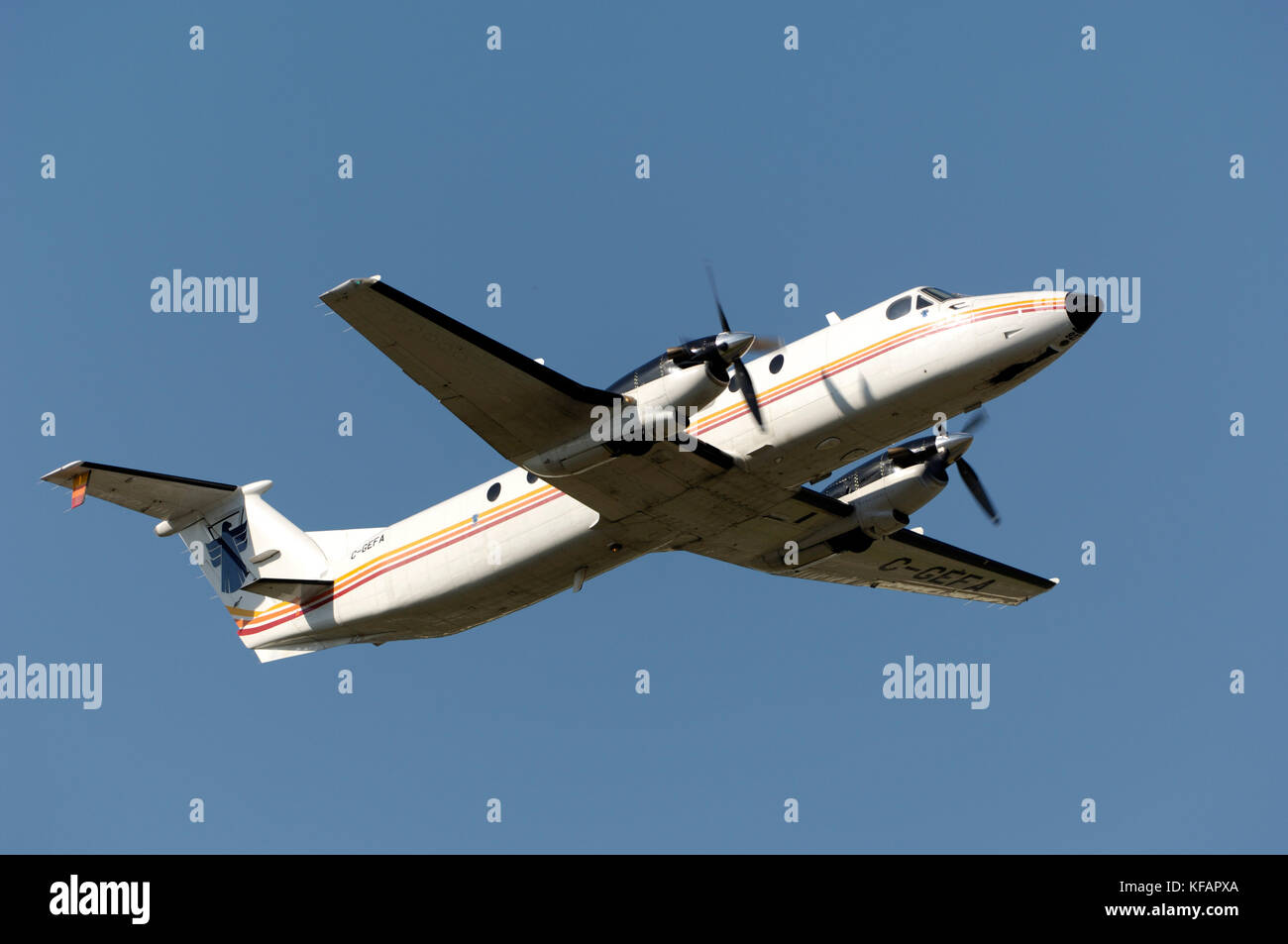 a Northern Thunderbird Air Beech 1900C-1 climbing enroute Stock Photo ...