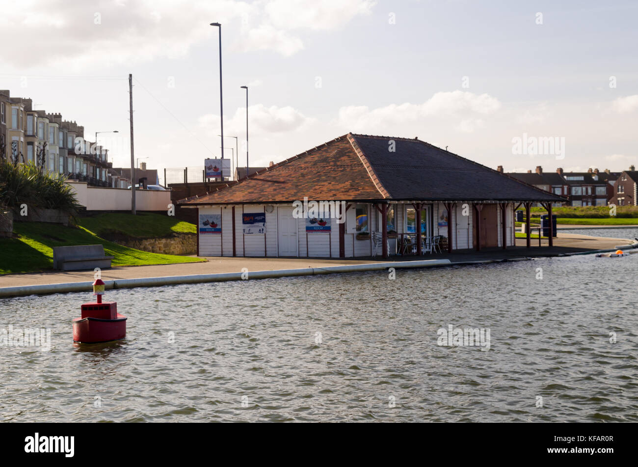 The Boating Lake at Redcar Stock Photo - Alamy