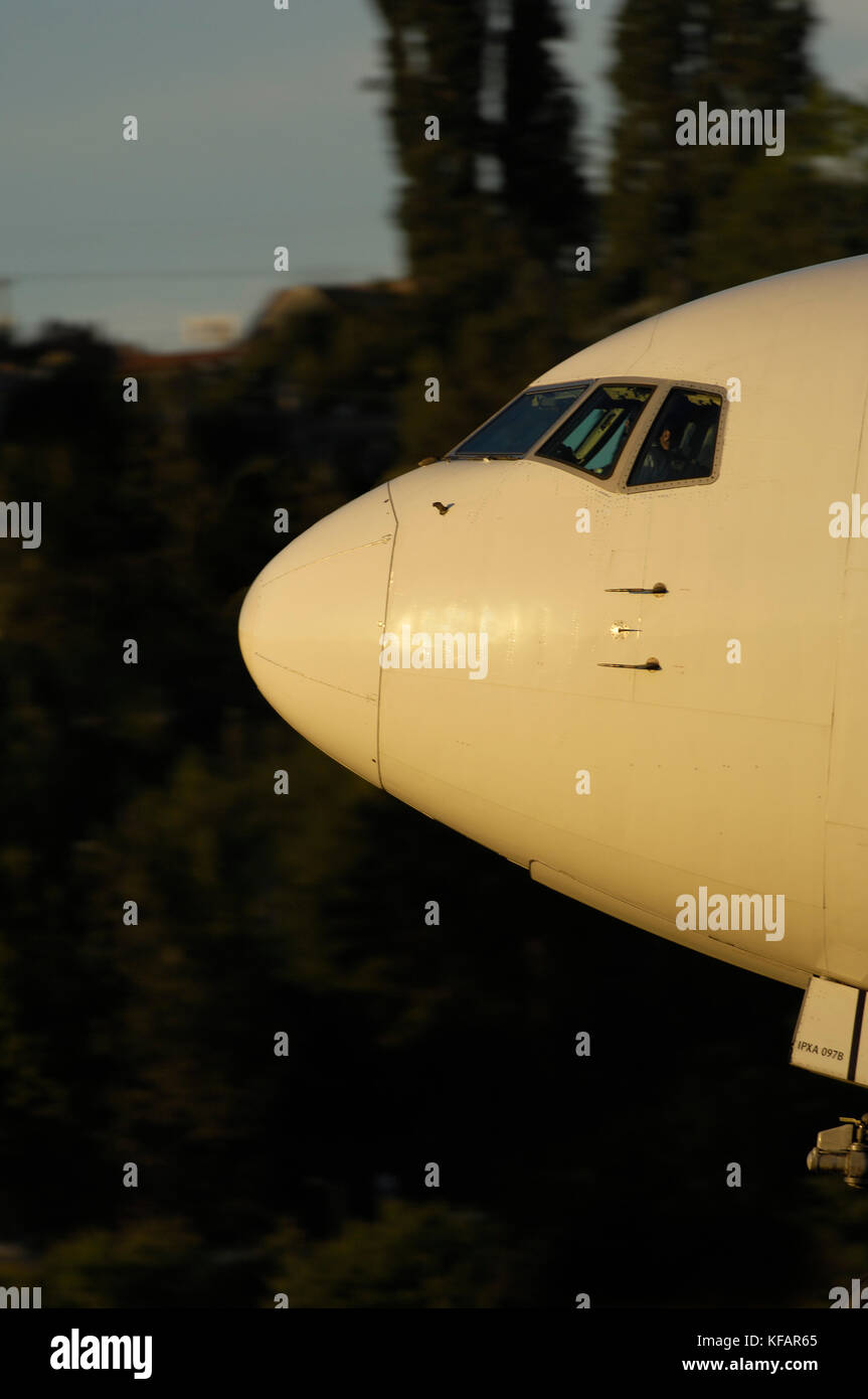 nose and windshield of a UPS United Parcel Service Boeing 767-300 Stock ...