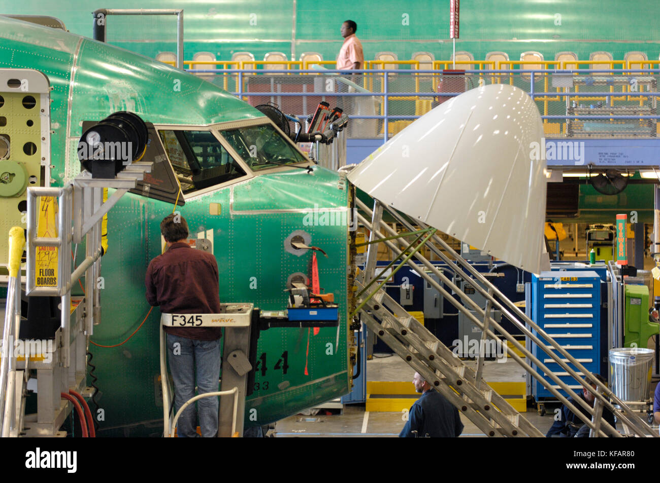 a nose and windshield of a Southwest Airlines Boeing 737-700 (LN2344 ...