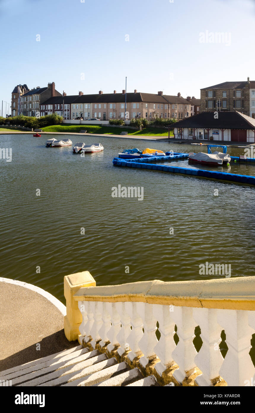 The Boating Lake at Redcar Stock Photo - Alamy