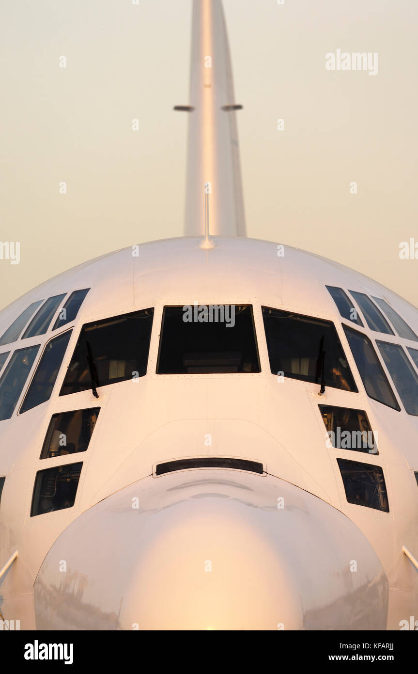 windshield of a UAE - AirForce Lockheed Martin C-130 Hercules parked in ...